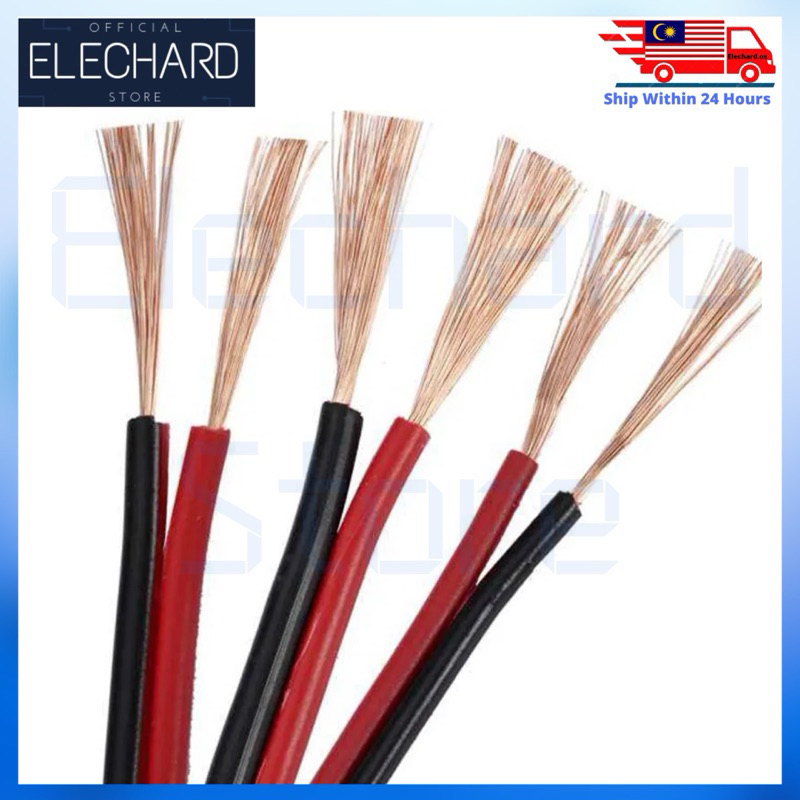 50 Meter / 100 Meter Per Roll Red Black Twin Flat Cable 22AWG 20AWG ...