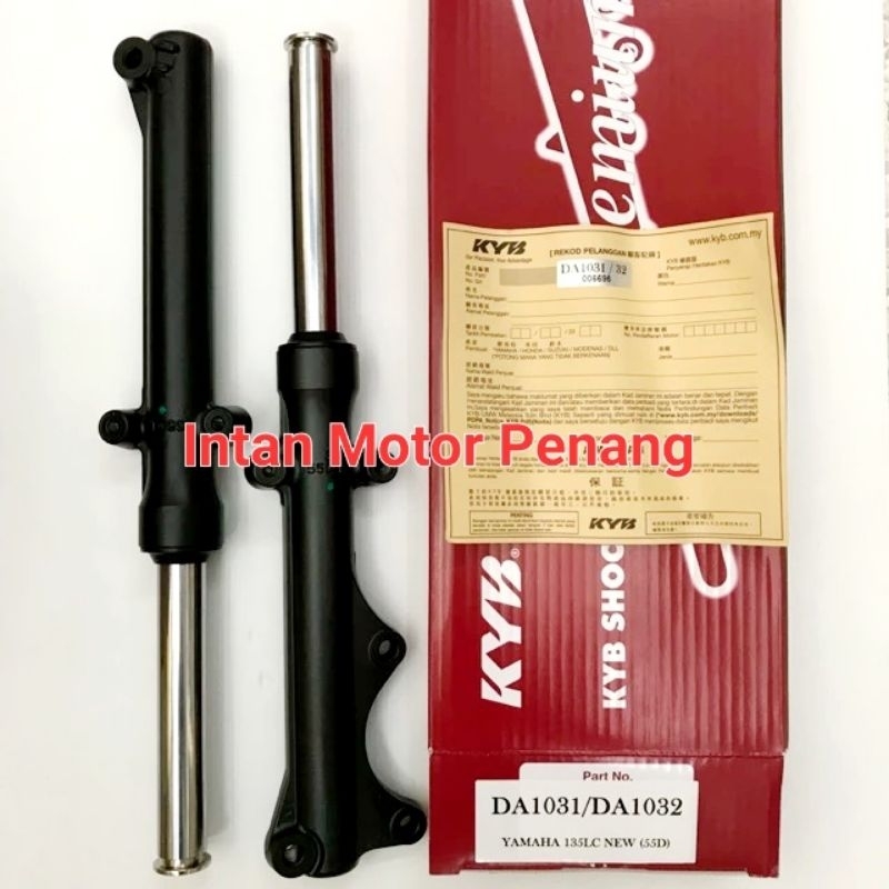 JAMINAN 💯% ORIGINAL KYB YAMAHA LC135 V1 V2 V3 V4 V5 V6 V7 (55D) FRONT FORK SET / DAMPER FRONT ...