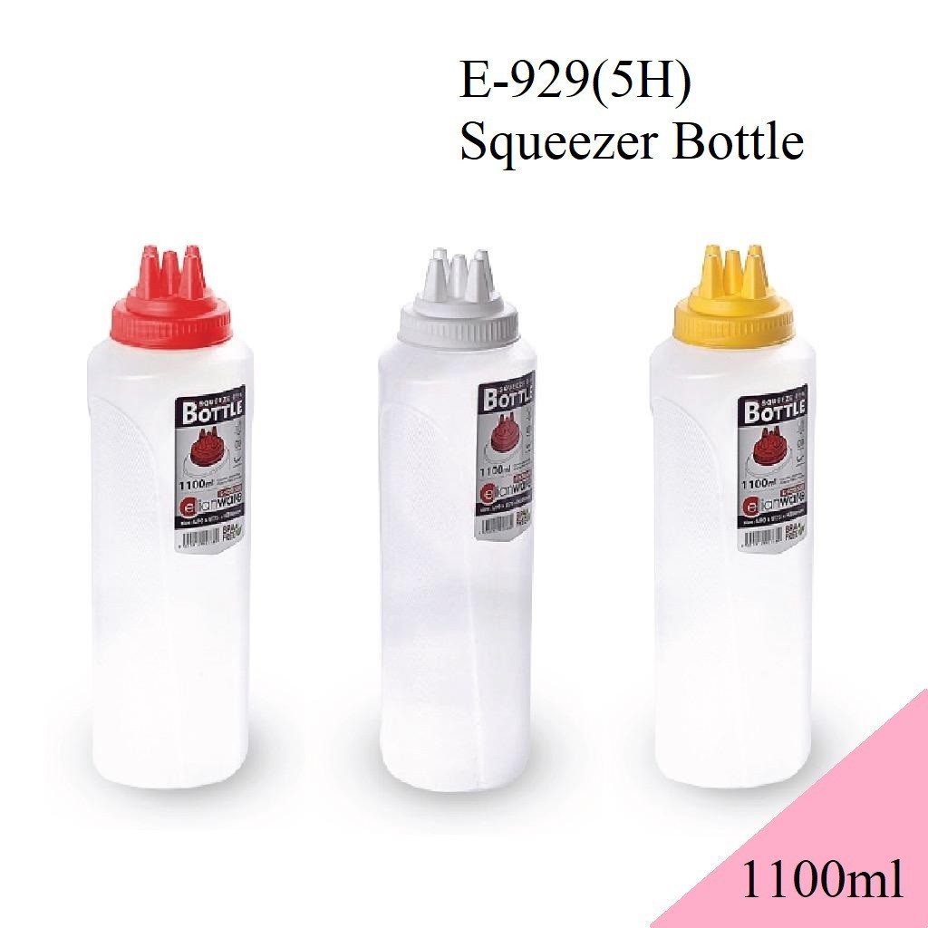 elianware Squeeze Bottle / Sauce Bottle / Botol Sos#1100ml#2Hole#5Hole ...