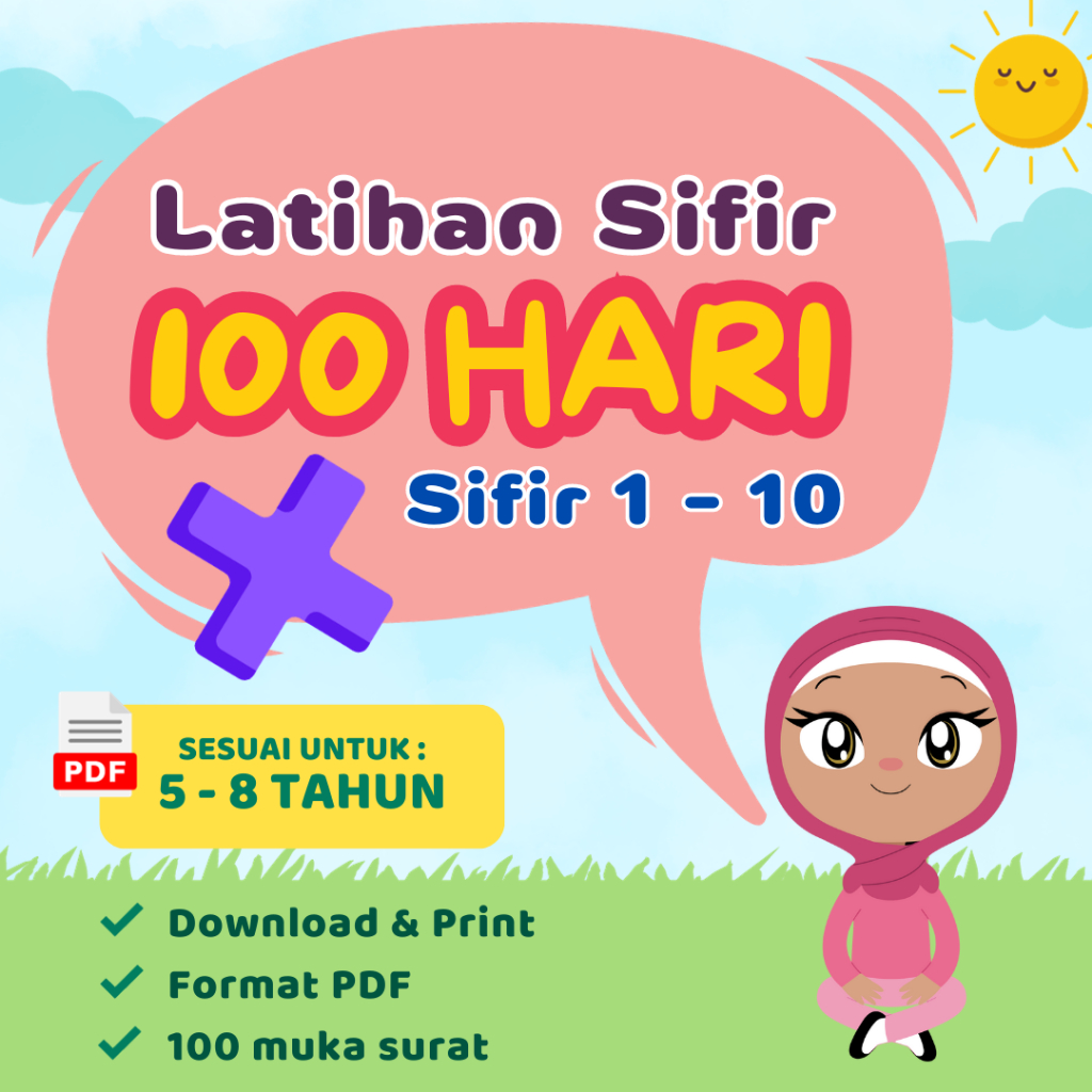 [ SOFTCOPY | PDF ] Latih Tubi Sifir 100 Hari Sifir Darab 1 hingga 10 | Shopee Malaysia