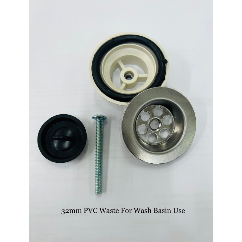 Ready Stock ~ 32mm (1 1/4”) & 40mm (1 1/2”)PVC Basin waste with ...