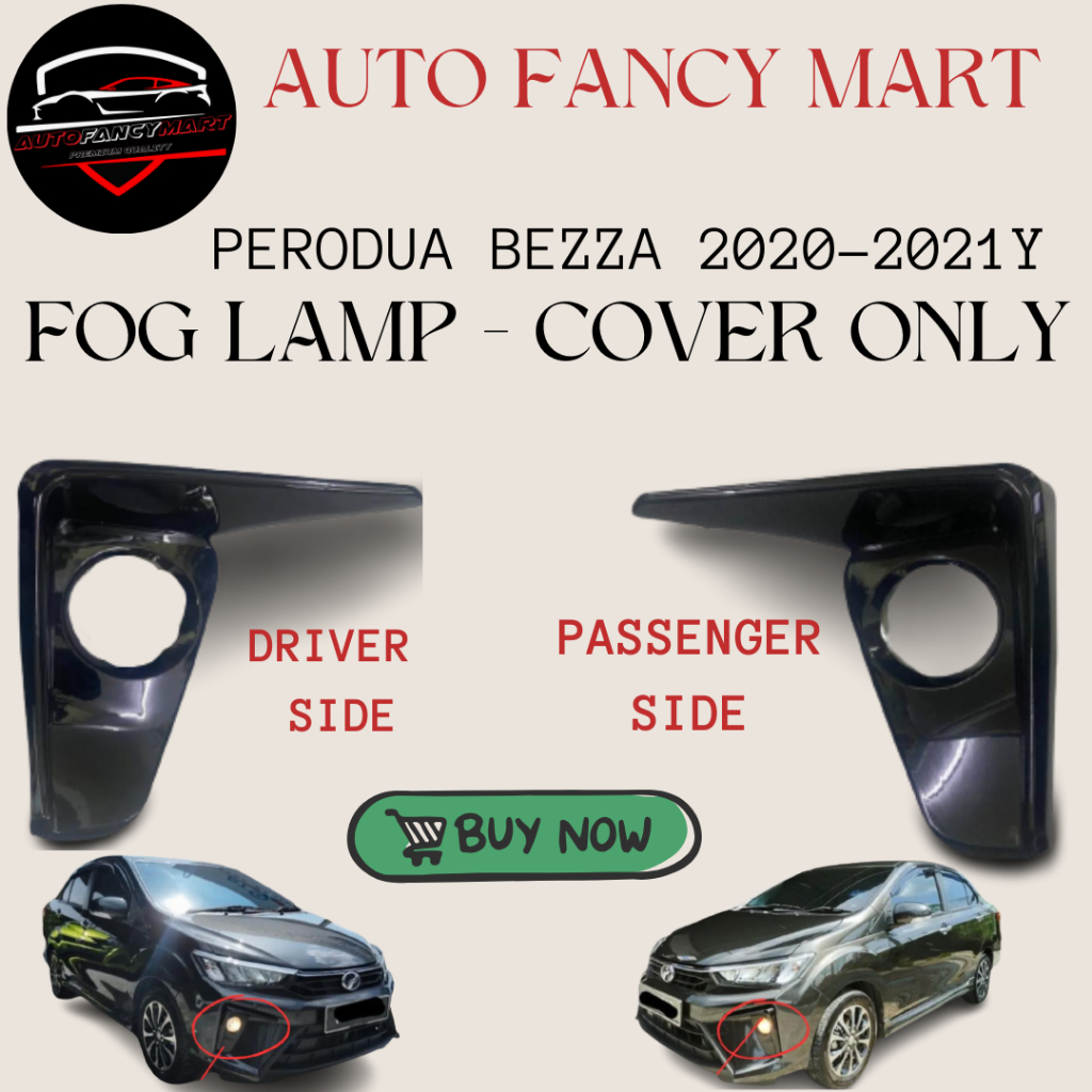 PERODUA BEZZA 2022 OEM FOG LAMP LIGHT SPART GLOSSY BLACK COVER ONLY ...