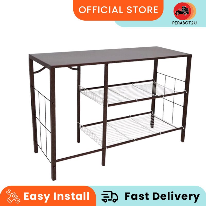 P2U 3V Rak Dapur / Rak Dapur Besi / Metal Rack / Rak Serbaguna ...