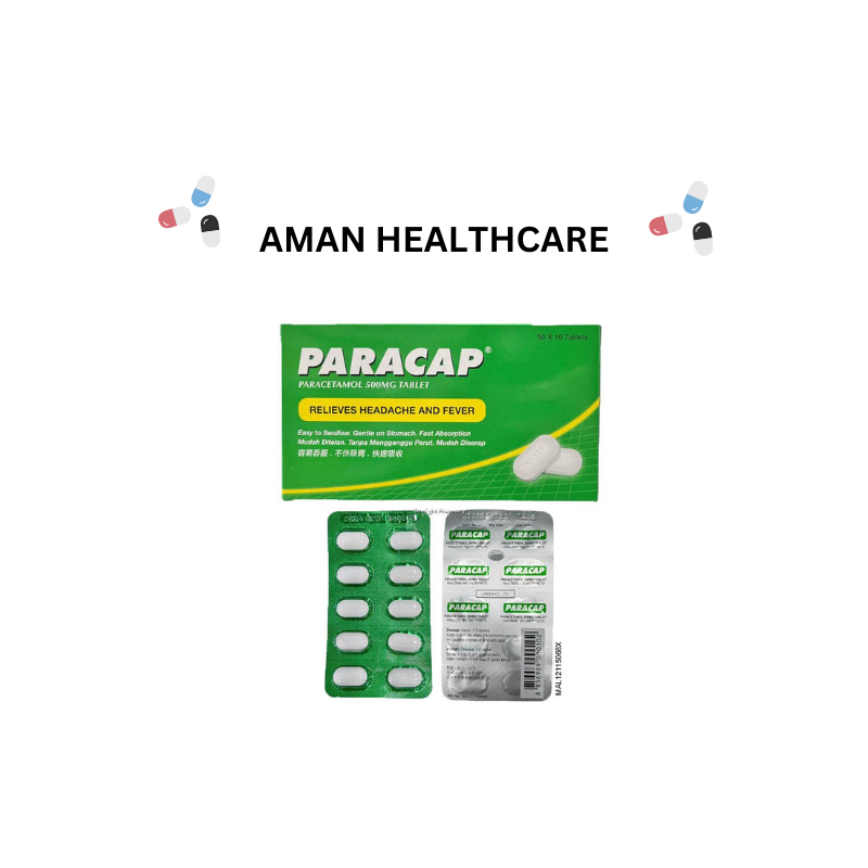 PARACAP PARACETAMOL 500MG TABLET 2X10's (2 STRIPS) | Shopee Malaysia