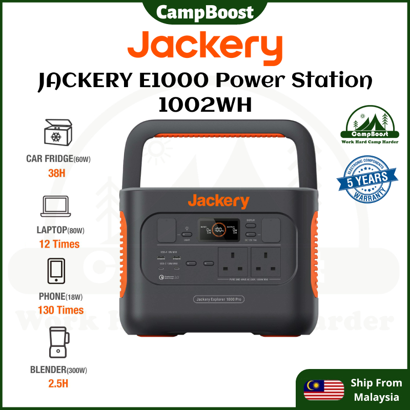 CampBoost JACKERY Explorer E1000 Pro Portable Power Station Solar ...
