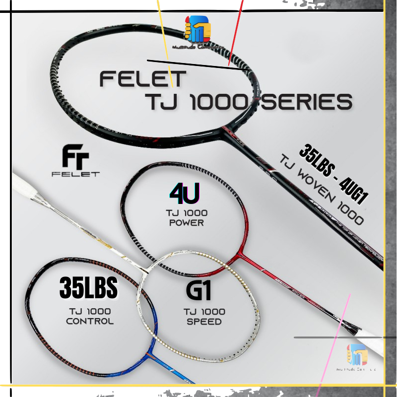 Felet TJ 1000 Series [Power/Control/Speed/Woven] Badminton Racket【100% ...