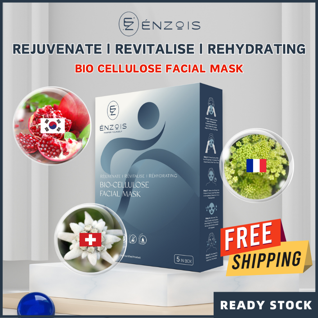 【Enzois】Rejuvenate Revitalise Rehydrating Bio-Cellulose Facial Mask 运动人 ...