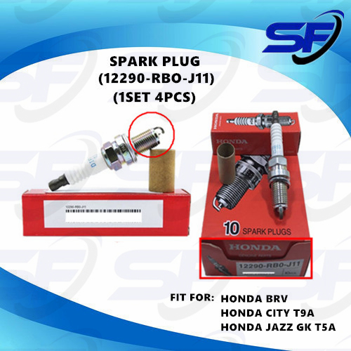 💯HONDA CITY T9A CRZ JAZZ GK T5A BRV SPARK PLUG (IRIDIUM)(DIFR6D13)(12290-RBO-J11)(1SET 4PCS ...