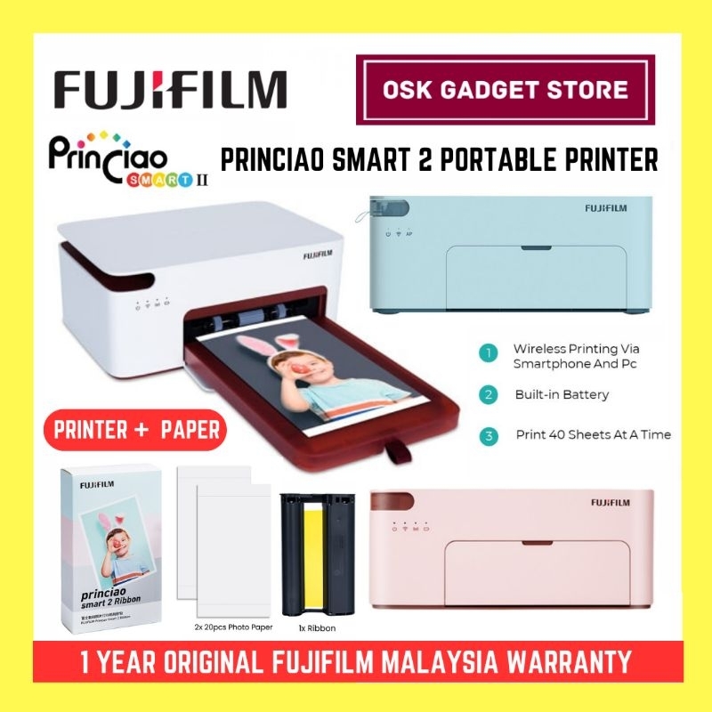 Fujifilm Princiao Smart II Photo Printer | Wireless Print | High ...