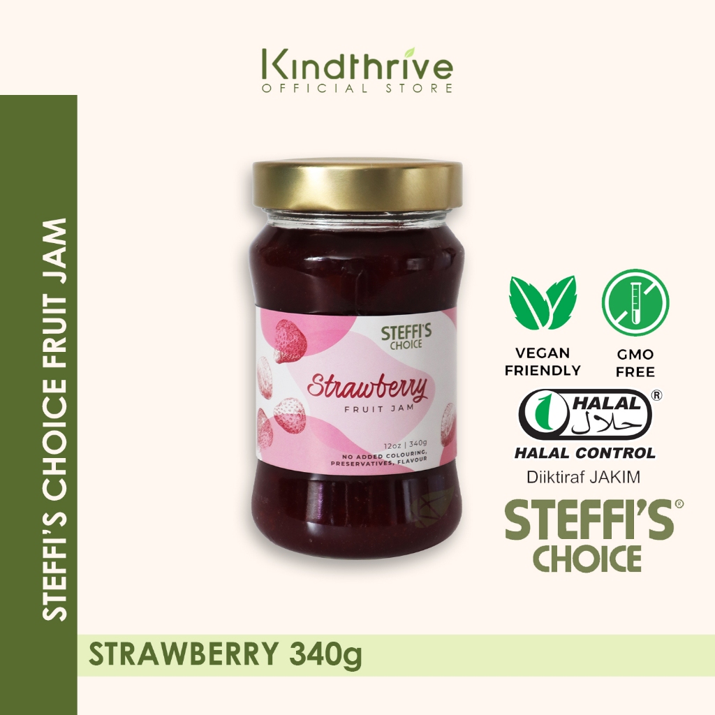 STEFFI'S CHOICE Assorted Fruit Jam Strawberry/ Raspberry/ Blueberry/ Wildberry (340g) | Shopee ...