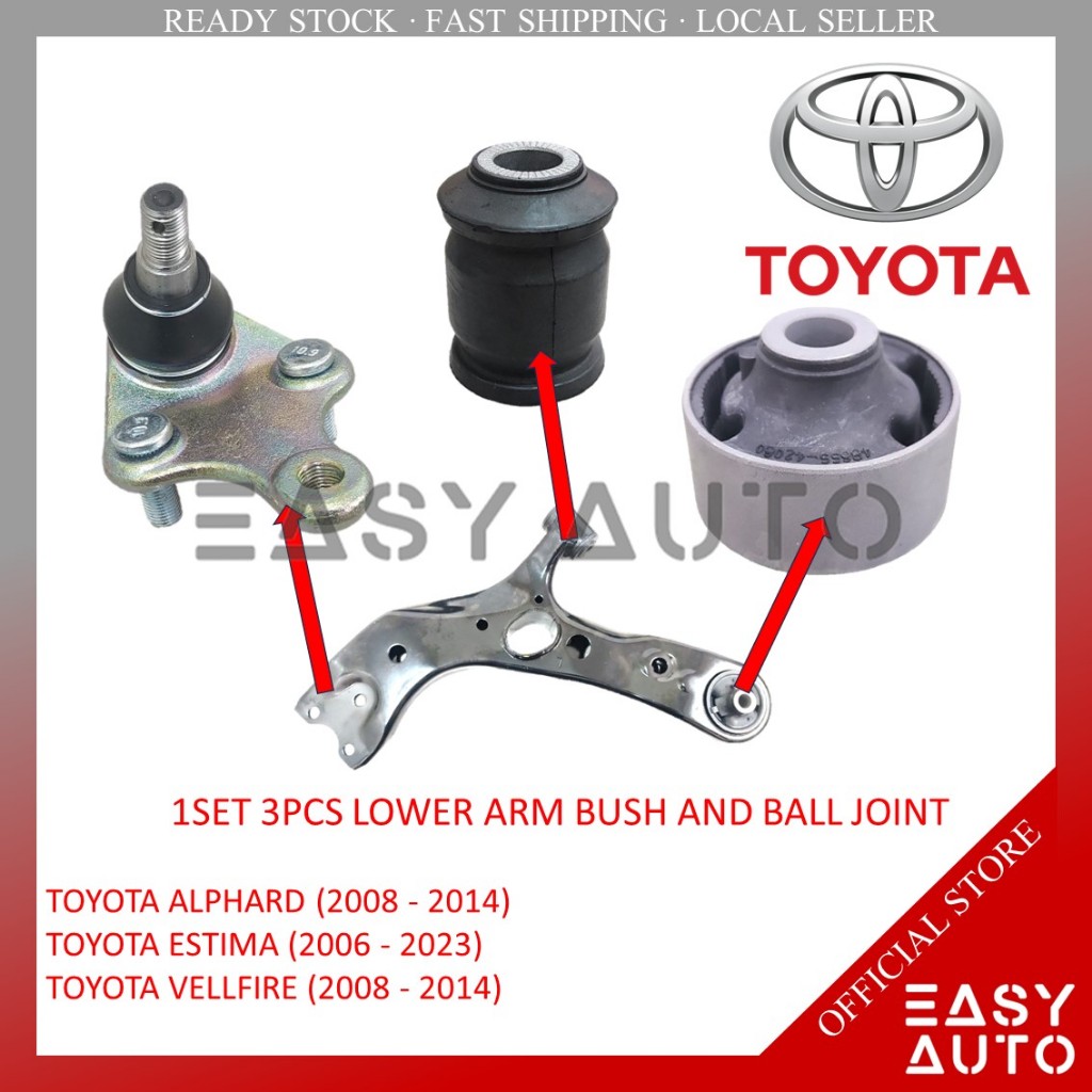 1SIDE 3 PIECES !! TOYOTA ALPHARD /ESTIMA /VELLFIRE -FRONT LOWER ARM ...