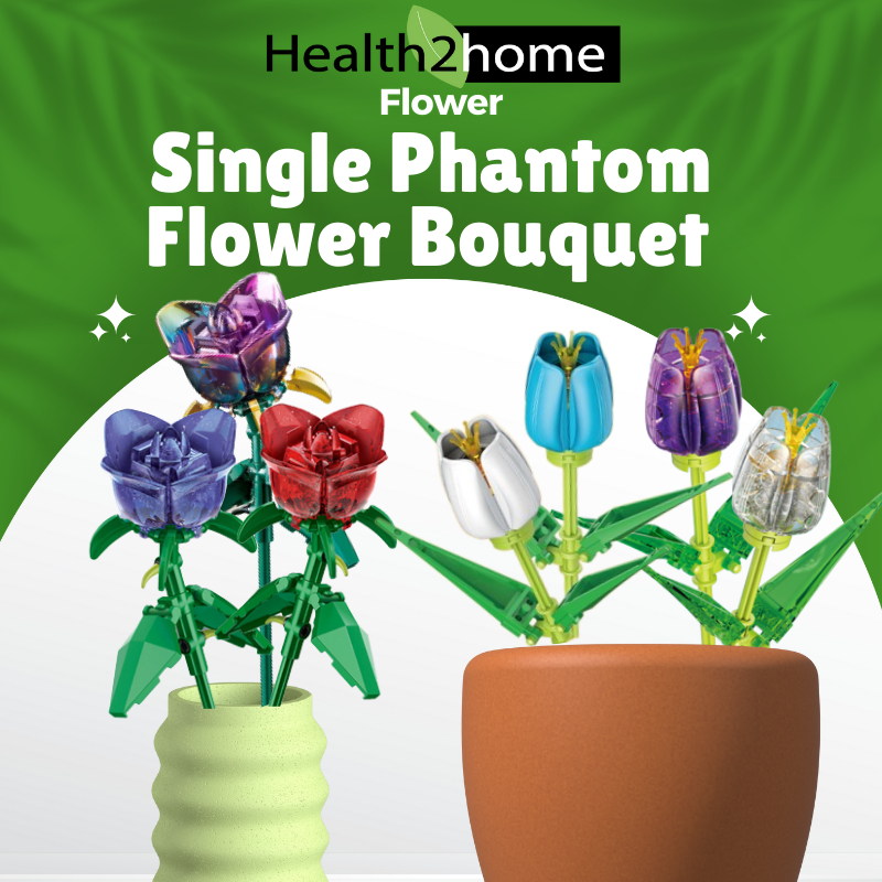 Single Phantom Flower Bouquet Flower Building Block Transparent Petals ...