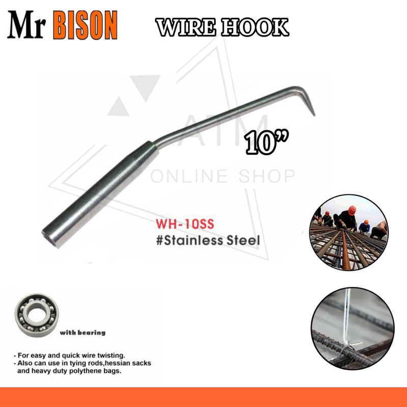 ‘MR BISON’ WIRE HOOK STAINLESS STEEL 10” (BEARING) | Shopee Malaysia