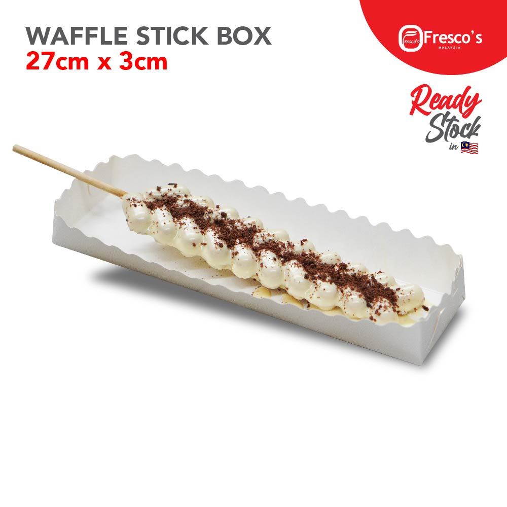 100pcs Waffle Stick Box 27cm x 3xm Waffle Ball Box Packaging Waffle ...