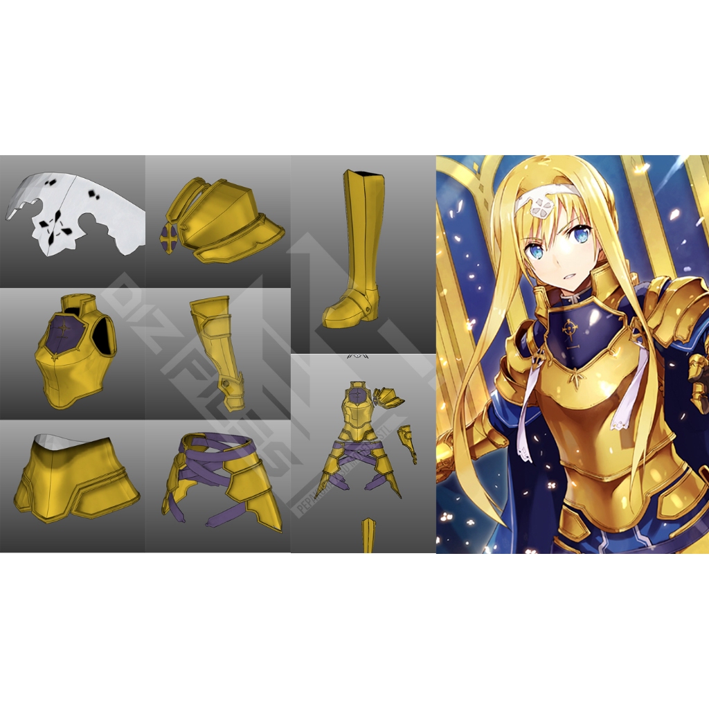 SAO Alice Integrity Foam Cosplay Design | Shopee Malaysia