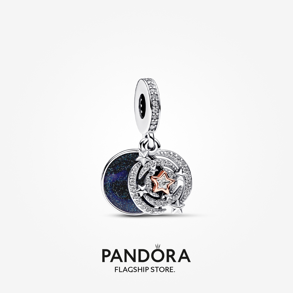 Pandora Two-tone Shooting Star Double Dangle Charm | Shopee Malaysia