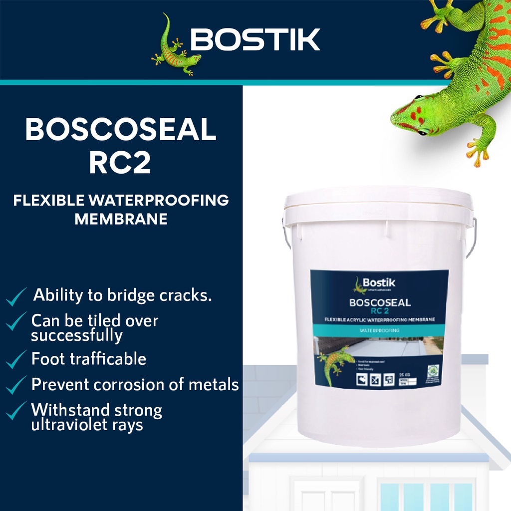Bostik Block A550 Boscoseal RC2 Flexible Acrylic Waterproofing Membrane ...