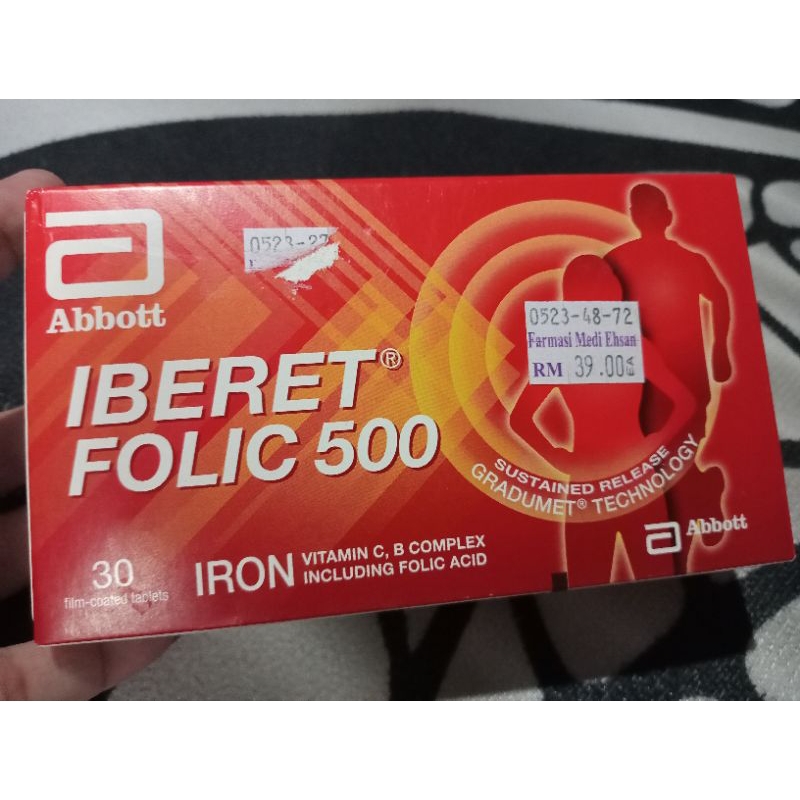 iberet folic 500 (30 tablets) 'exp feb 25' | Shopee Malaysia