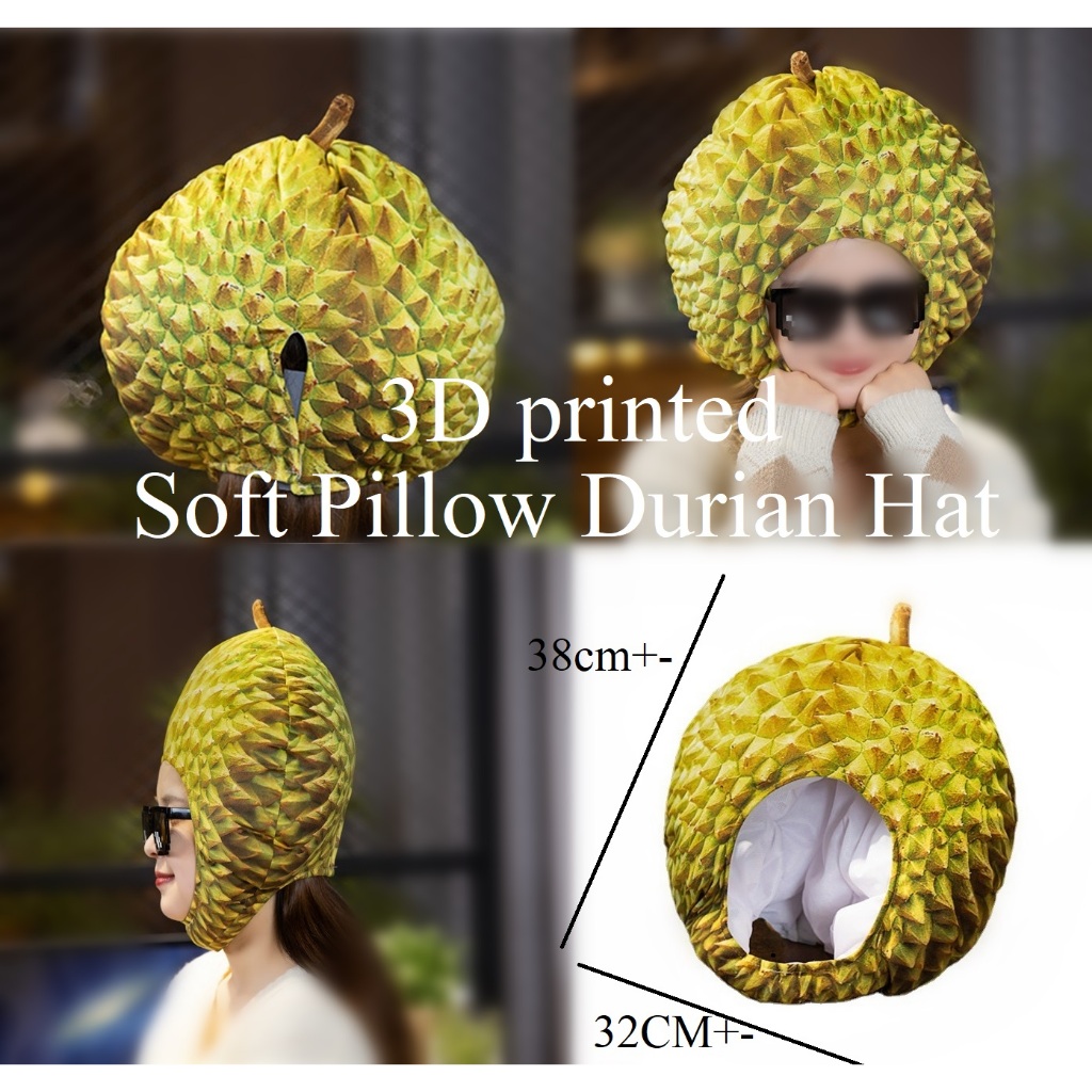 GEC Artificial Durian Musang King Simulation Fruit Toy Buah Palsu Rubber made Hadiah Gift Fake ...