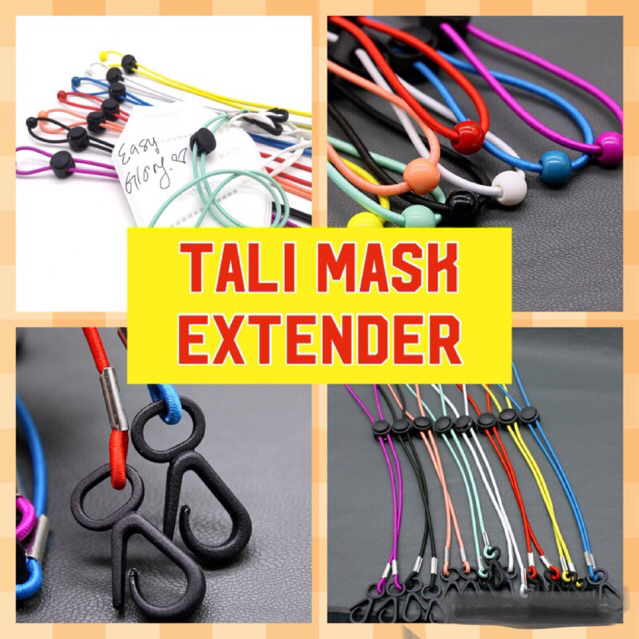 Tali Mask Mask Extender Rope Strechable Mask Hijab mask Lanyard Tali ...