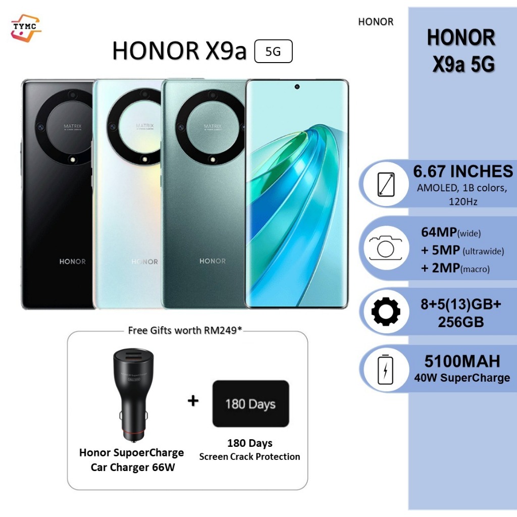 HONOR X9a 5G Smartphone 13(8+5)GB+256GB | Ultra-tough OLED Curved ...