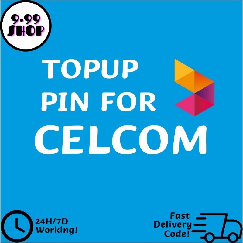 CELCOM TOPUP RELOAD PIN PREPAID SOFT PIN TOPUP FAST RM5 RM10 RM15 RM20 RM25 RM30 RM35 RM40 RM45 ...