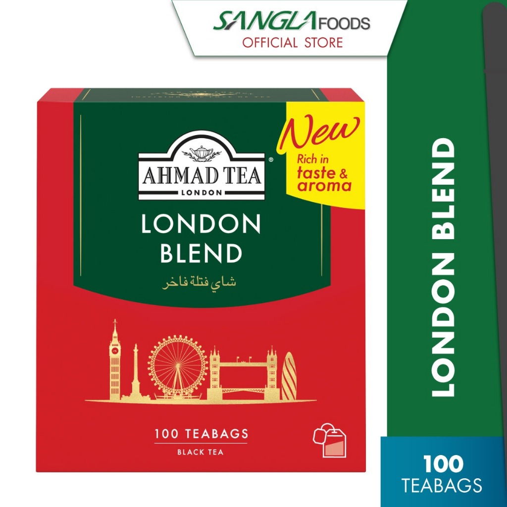 Ahmad Tea London Blend Black Tea (100 Teabags) Halal Certified | Shopee ...