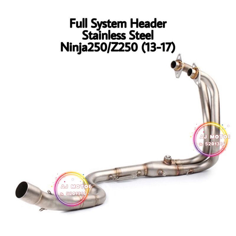 KAWASAKI NINJA250 Z250 2013-2017 RACING EXHAUST PIPE MANIFOLD 51MM ...