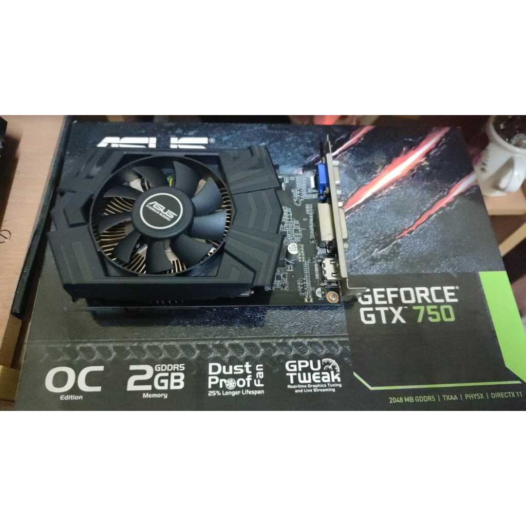 ASUS Graphic Card Original GTX 750 2GB 128Bit GDDR5 | Shopee Malaysia