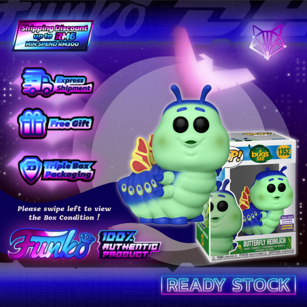🦊[ 𝐑𝐄𝐀𝐃𝐘 𝐒𝐓𝐎𝐂𝐊 ]🦊 FUNKO POP ! DISNEY A BUG'S LIFE Butterfly Heimlich ...