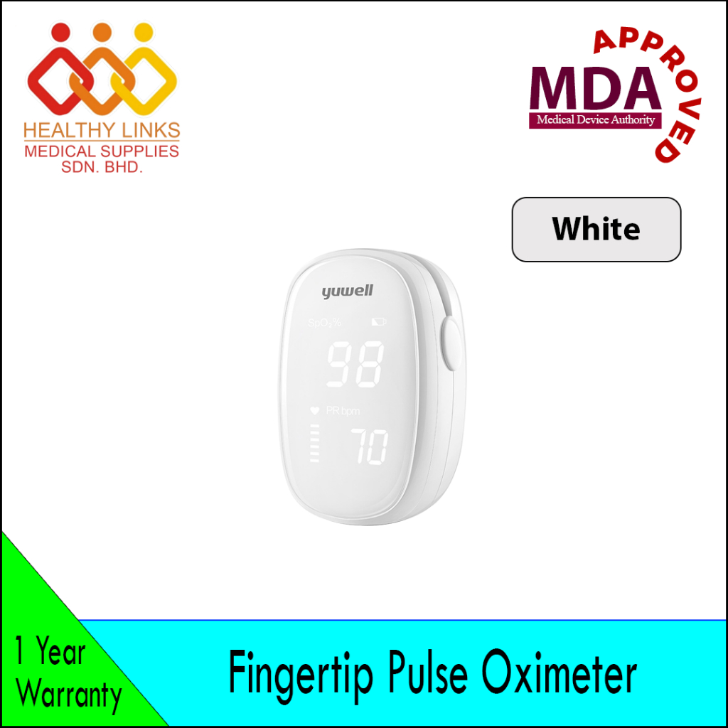 [MDA Approved] Yuwell Fingertip Pulse Oximeter YX102 (Blood Oxygen Sp02 ...