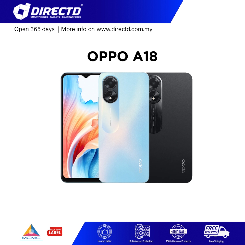 OPPO A18 [4GB RAM | 128GB ROM] | Shopee Malaysia