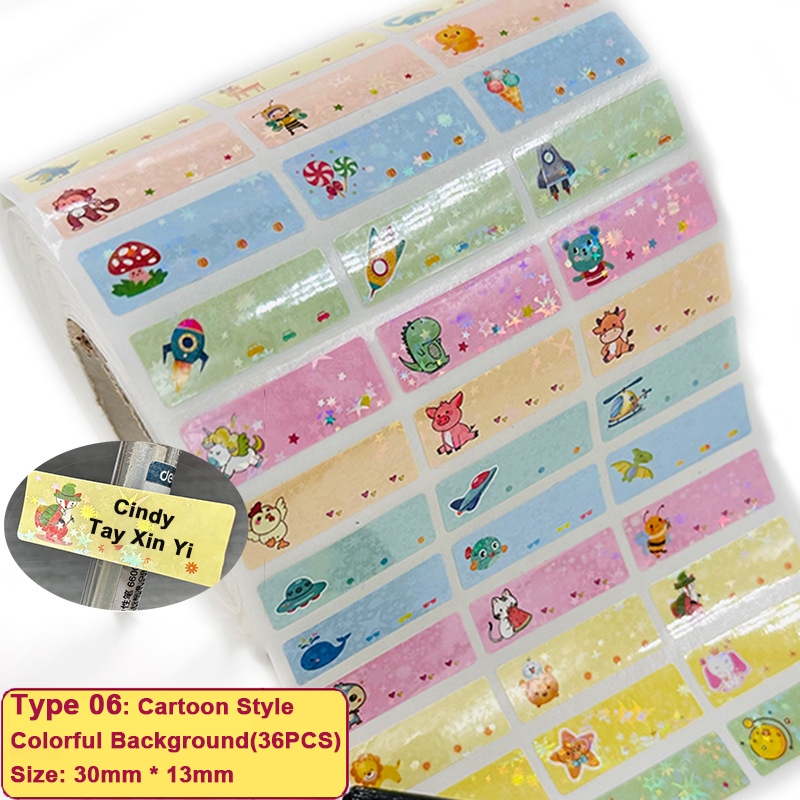 Customize Name Stickers Name Tag Waterproof Personalized Cute Labels ...
