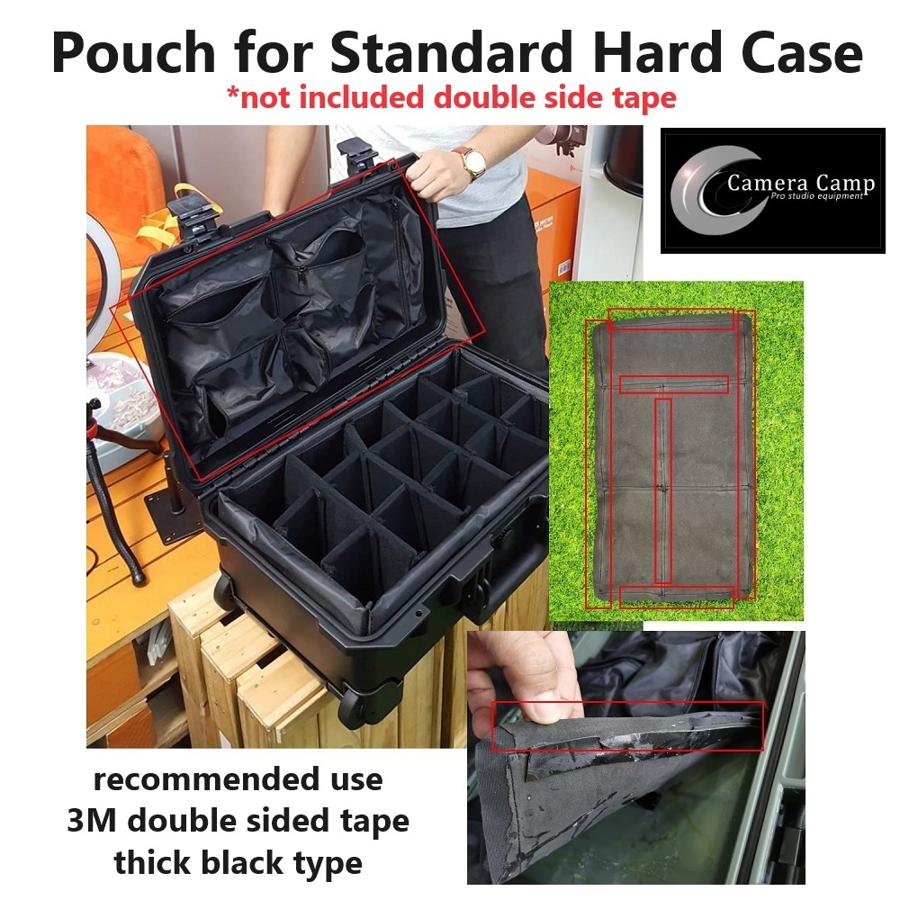 Pouch Pocket without tape for Standard Size Waterproof Trolley Hard ...