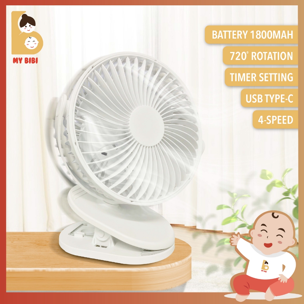 Portable mini fan USB kipas stroller baby mini kipas camping mini clip ...