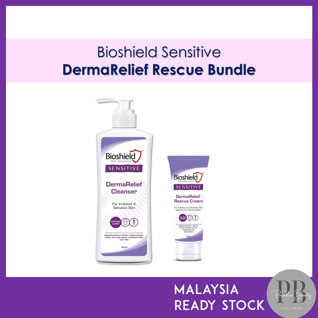 Bioshield Sensitive Rescue Bundle (Cleanser 500ml + Rescue Cream 50g ...