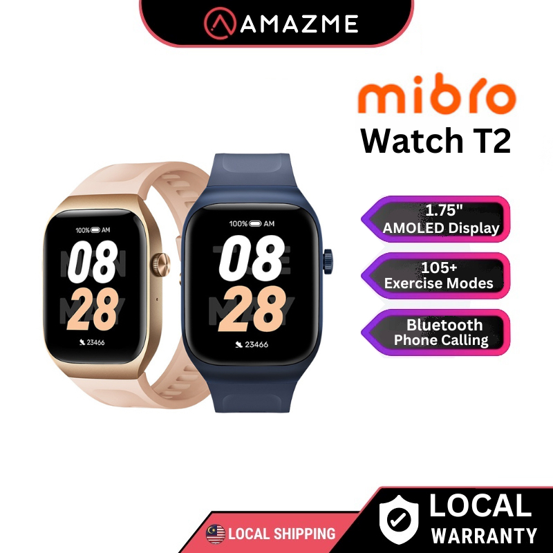 Mibro T2 1.75" Smart Watch Bluetooth Phone Calling GPS Smartwatch ...