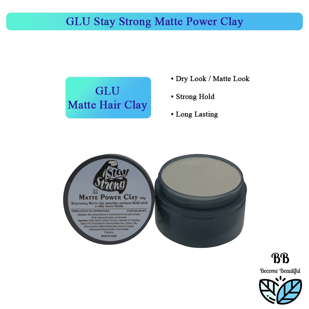 Glu Matte Power Clay 120G ( STAY STRONG ) | Shopee Malaysia