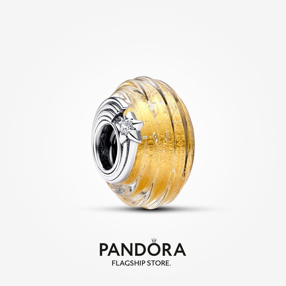 Pandora Shooting Star Grooved Murano Glass Charm | Shopee Malaysia