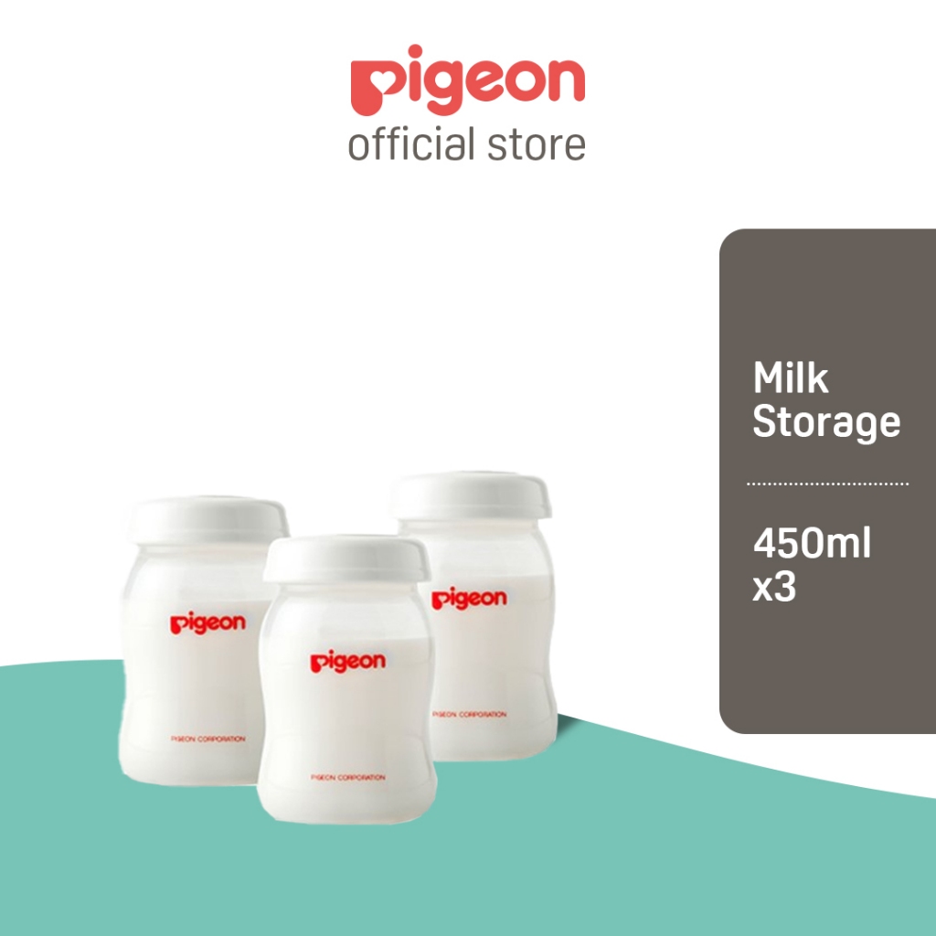 PIGEON Breastmilk Storage Bottles Wide Neck (160ml x 3 Bottles) | Shopee Malaysia