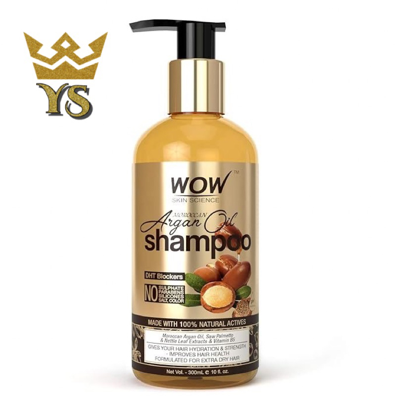 WOW Skin Science Moroccan Argan Oil Shampoo For Dry Hair/Dandruff/Hair Loss/Hair Growth/Frizzy ...