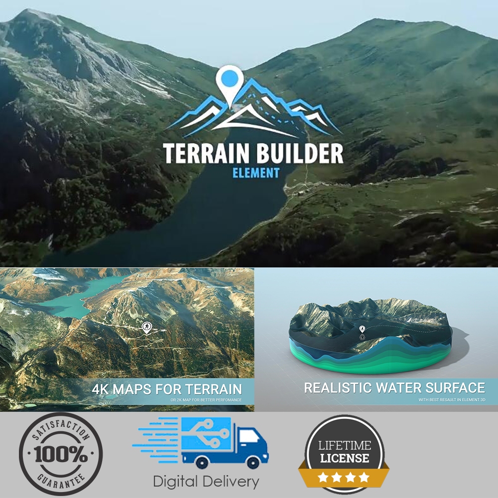 Terrain Builder Element v1.5 (Copilot) - plugin script for AE (win & mac) with tutorial included ...