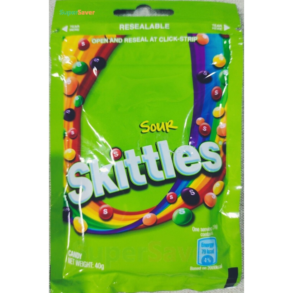 Skittles Original Fruit Flavour Candies 45g/Skittles Sour Fruit Flavour ...