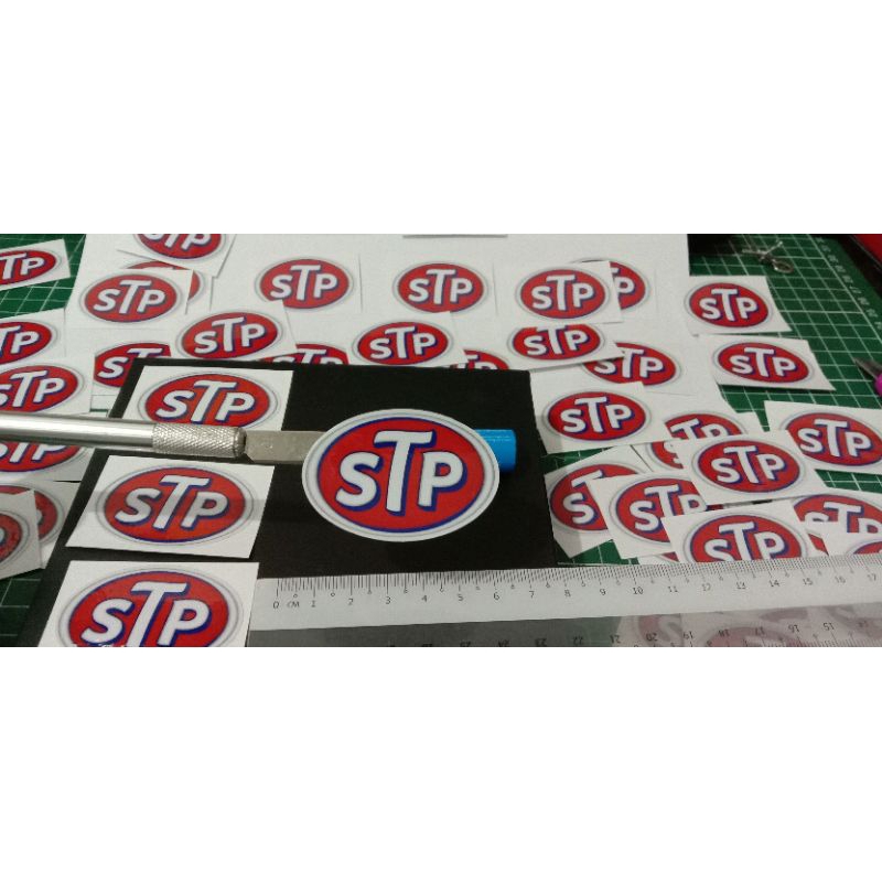 stp lubricant waterproof sticker high quality mini size 5cm | Shopee ...