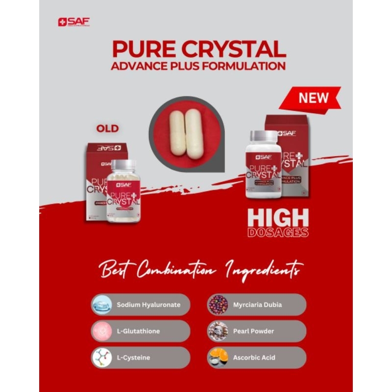 💎💯ORI NEW EDITION SAF PURE CRYSTAL BY SWISS 🔥🔥💎( 30 capsule) | Shopee ...