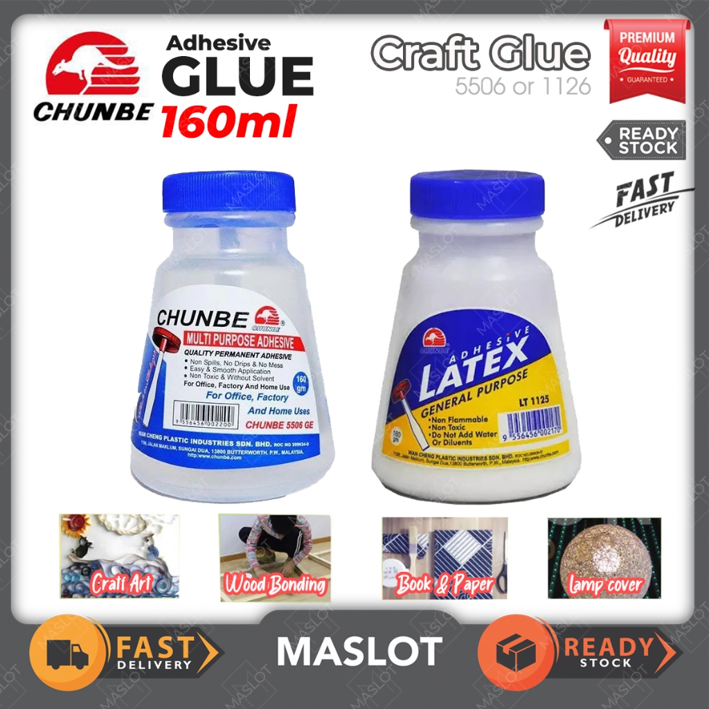Chunbe 160ml Multi-Purpose Glue / Adhensive Latex Glue Latex White Gam ...