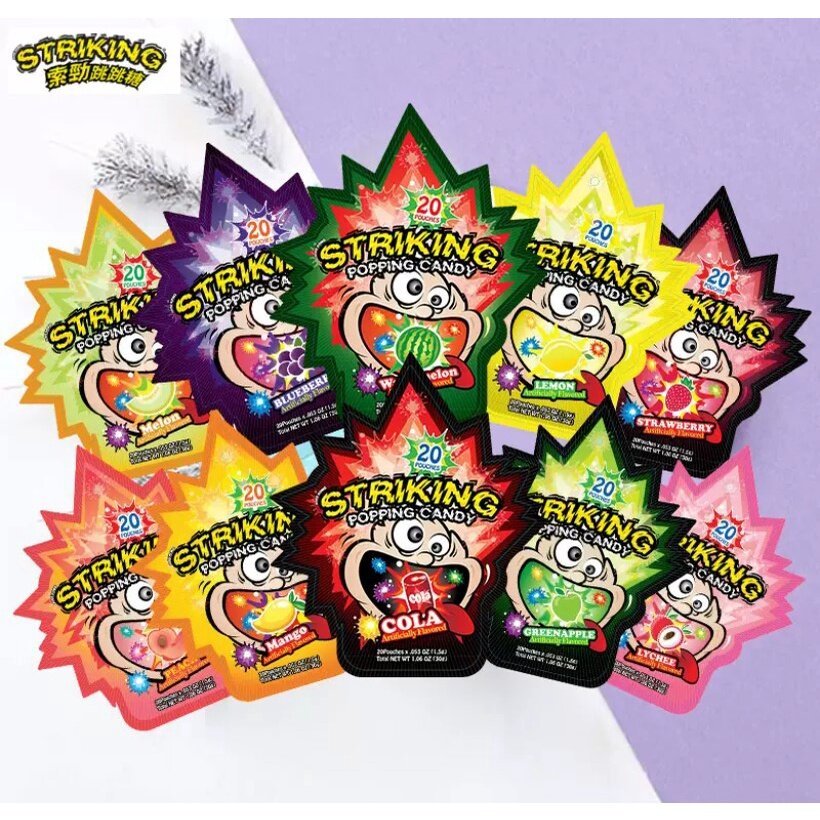 [WHOLESALE SPECIAL] STRIKING POPPING CANDY 12PACKS EKONOMI OUTER BOX ...