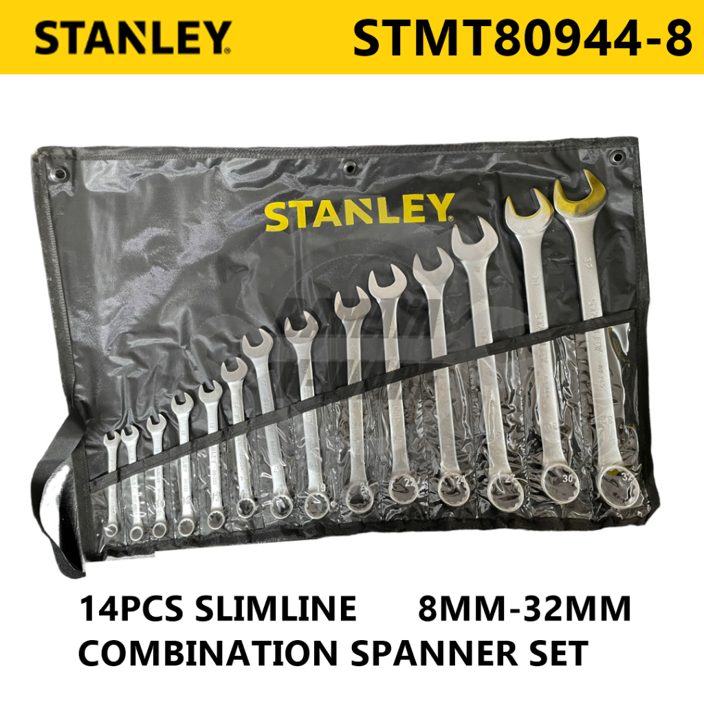 ORIGINAL STANLEY STMT80944-8 14pcs Wrench Set. 8mm-32mm Spanner Set ...