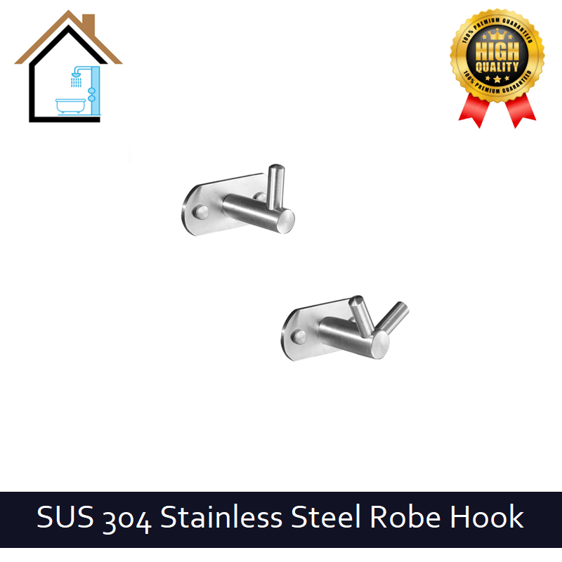 SUS 304 Stainless Steel Robe Hook Single Hook Double Hook Coat Hook ...