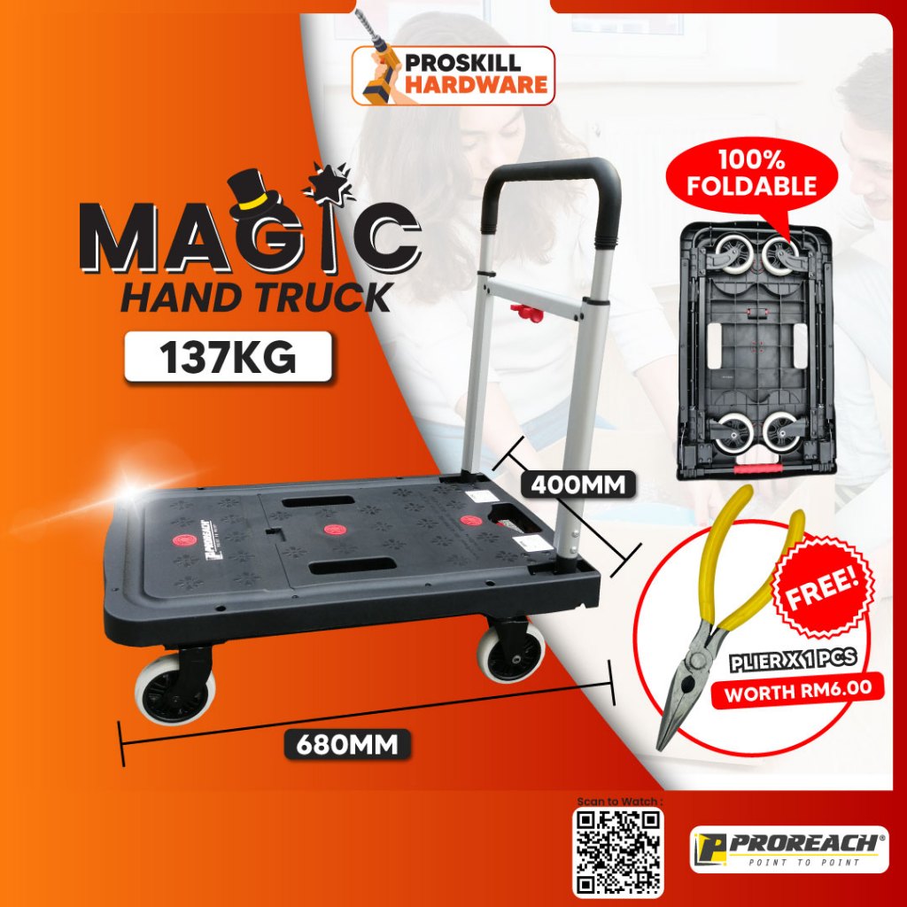 PROSKILL HARDWARE Magic Hand Truck Trolley Folding Hand Truck Mini Hand ...